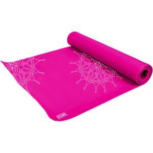 edx medallion printed 4mm yoga mat, pink