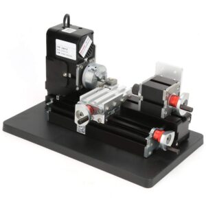 sobl mini mtetal lathe, 20000rpm powerful motor 24w diy tool metal woodworking mini motorized lathe machine, grinder, driller, wood lathe, metal lathe machine, miller for wood plastics