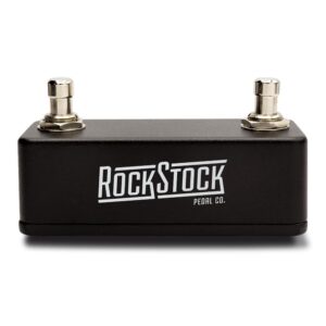 rock stock dual foot switch pedal - versatile trs auxiliary guitar pedal - expand your multi effects processor - hand wired and built for the road (matte black)