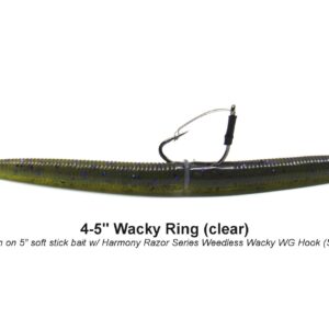 Wacky Rings (100 pk, Clear – O-Rings for Wacky Rigging Senko Worms/Soft Stickbaits – Bait Saver Orings for 6” Senko Style Worms – Save your worms from tearing while Wacky Rigging