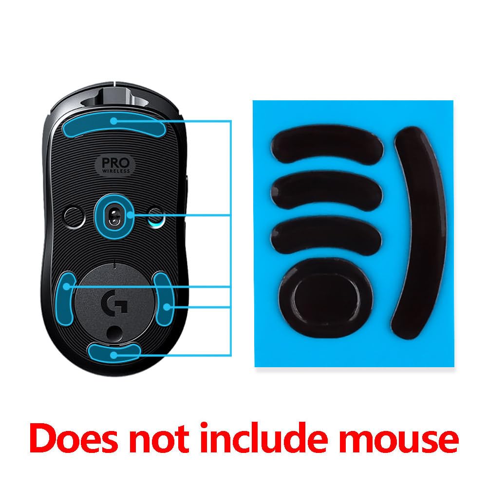 2Sets Mouse Feet Pads Skates Compatible for Logitech G Pro Wireless GPW Gaming Mouse