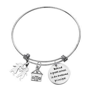 xiahuyu principal gifts school principal bracelet behind a great school is an awesome principal bracelet principal appreciation gifts christmas birthday retirement gifts end of school year gifts