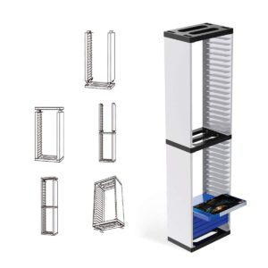 YICHUMY Game Disc Storage Tower for PS5,Game Disk Holder Rack Compatible with Xbox Series X/PS4