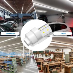 ELEKICO 8FT LED Bulb, 8FT Led Shop Light R17D V Shaped, 8 Foot LED Bulbs 6000K 75W 9500LM, 8 Foot Shop Light, T8/T10/T12 Led Tube Light Replacement, Dual-End Powered Ballast Bypass, Pack of 12