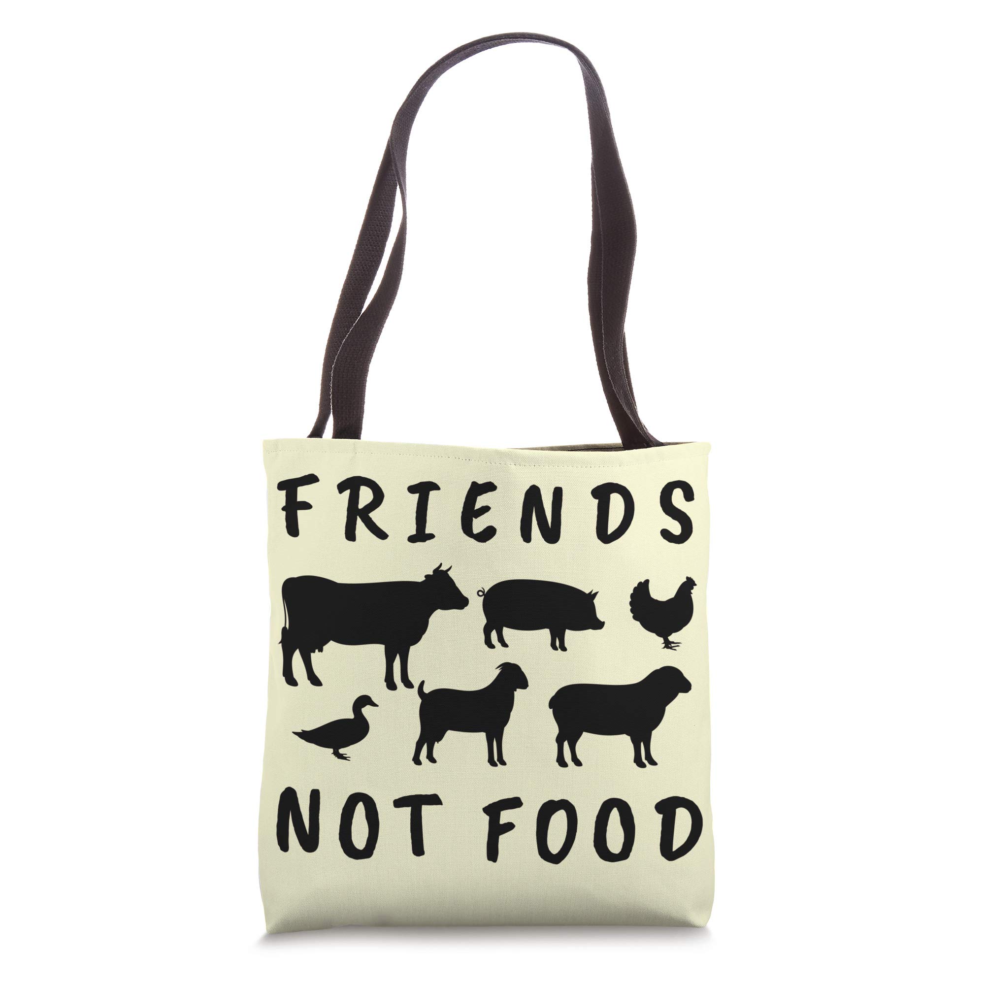 Friends Not Food Vegetarian Vegan Tote Bag