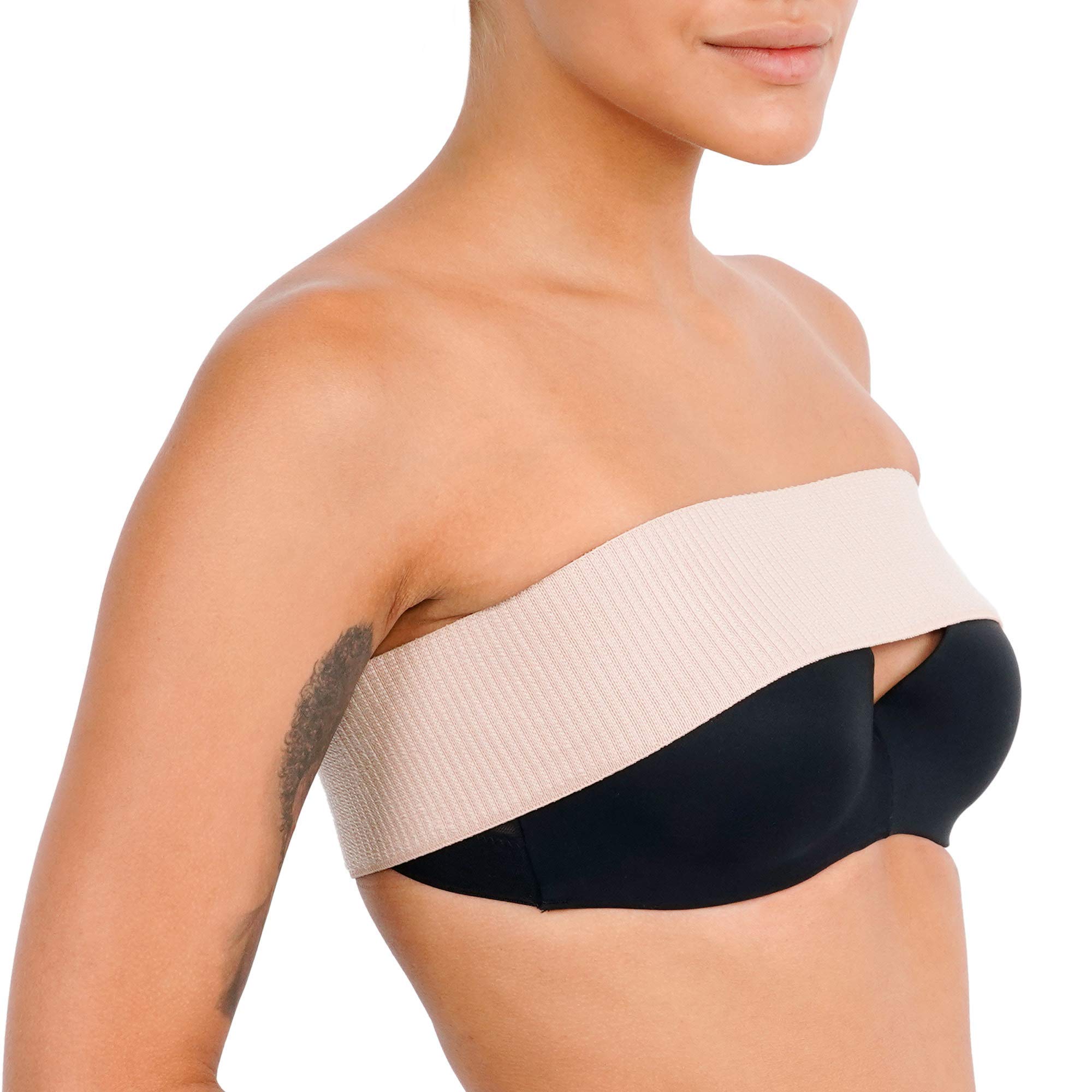 invera Breast Implant Stabilizer Band, Post Surgery Breast Augmentation and Reduction Strap, Chest Belt, Breast Support Bandage, One Size Fits All (Beige)