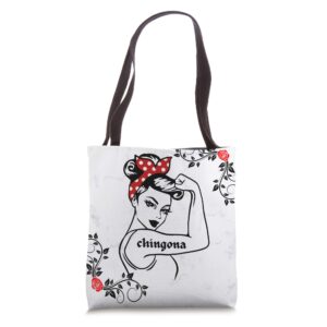 chingona latinx latina proud gift for latina regalo mujer tote bag