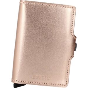 secrid-twin black leather wallet (rose)