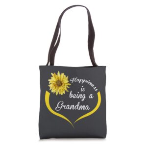 grandma gift: happiness is being a grandma tote bag