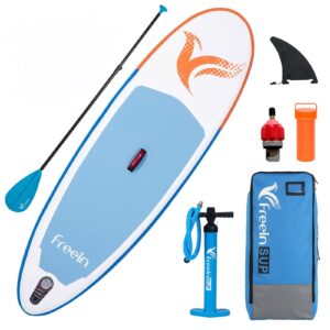 freein kids sup inflatable stand up paddle board 7'8" long isup with pump and adapter