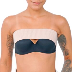 invera Breast Implant Stabilizer Band, Post Surgery Breast Augmentation and Reduction Strap, Chest Belt, Breast Support Bandage, One Size Fits All (Beige)