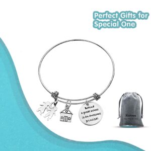 Xiahuyu Principal Gifts School Principal Bracelet Behind a Great School is an Awesome Principal Bracelet Principal Appreciation Gifts Christmas Birthday Retirement Gifts End of School Year Gifts