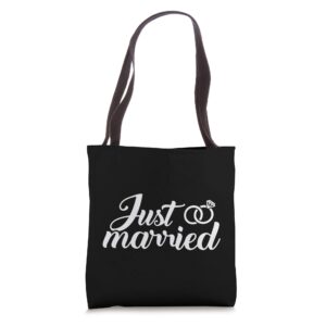 just married tote bag