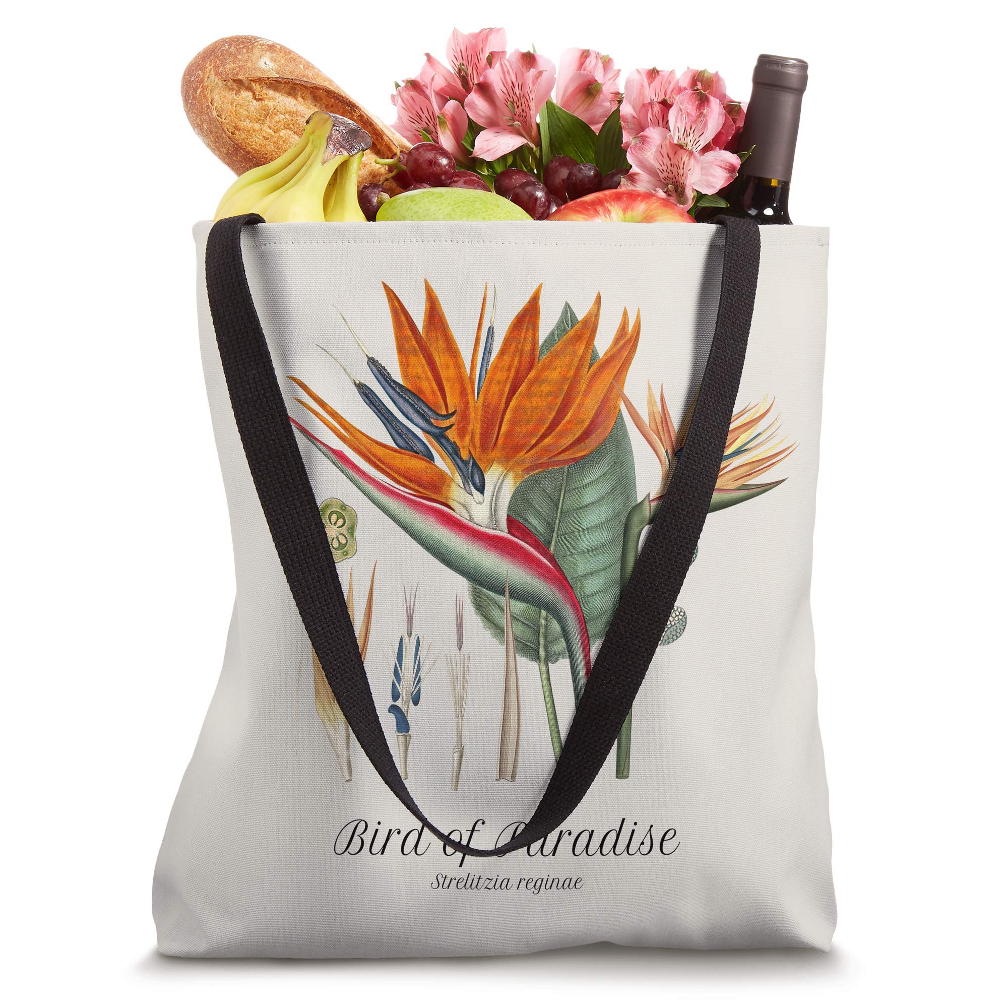 Bird of Paradise Botanical, Tropical Plants Tote Bag