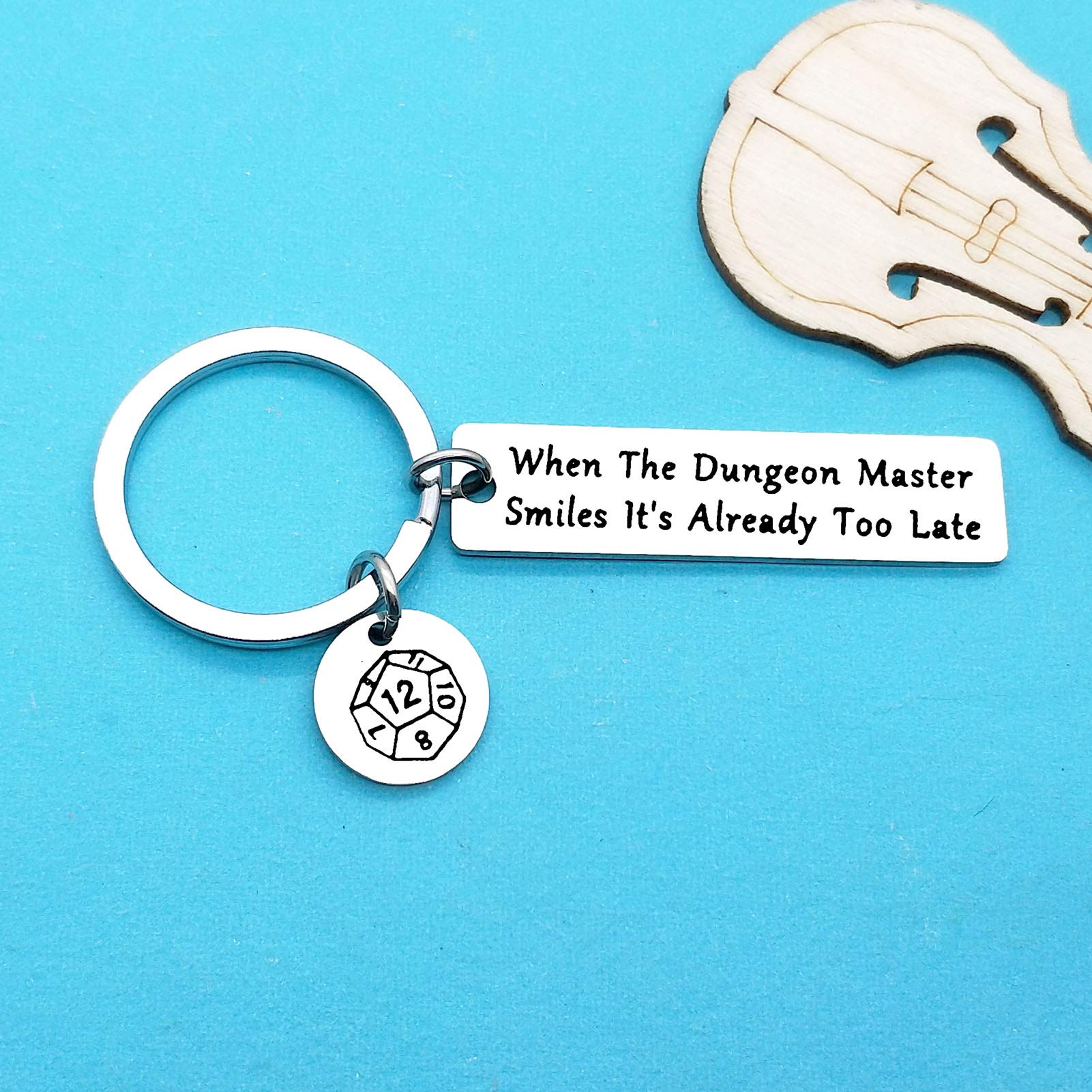 Xiahuyu Keychain Gift for Dungeon Master for DM Gift When The Dungeon Master Smiles It's Already Too Late Keychain Dungeons and Dragons Gift RPG Gift Gamer Gift for Dungeon Masters Fans Gift