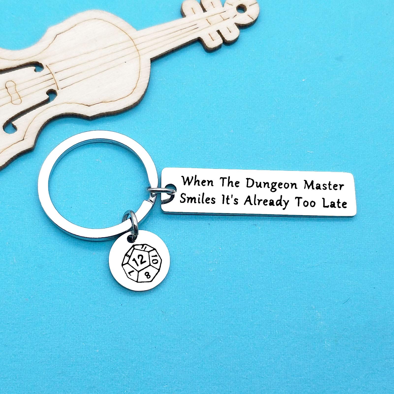 Xiahuyu Keychain Gift for Dungeon Master for DM Gift When The Dungeon Master Smiles It's Already Too Late Keychain Dungeons and Dragons Gift RPG Gift Gamer Gift for Dungeon Masters Fans Gift