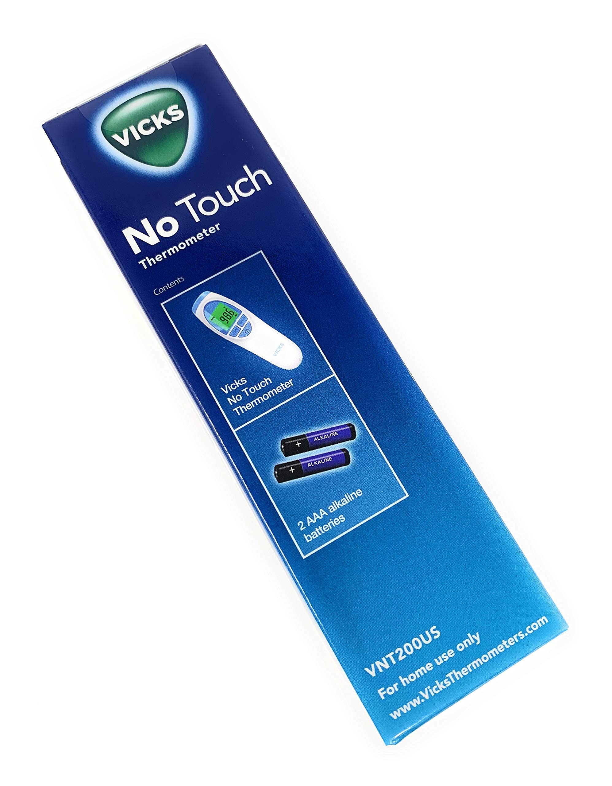 Vicks No Touch 3-in-1 Thermometer,Measures Forehead,Food and Bath temperatures