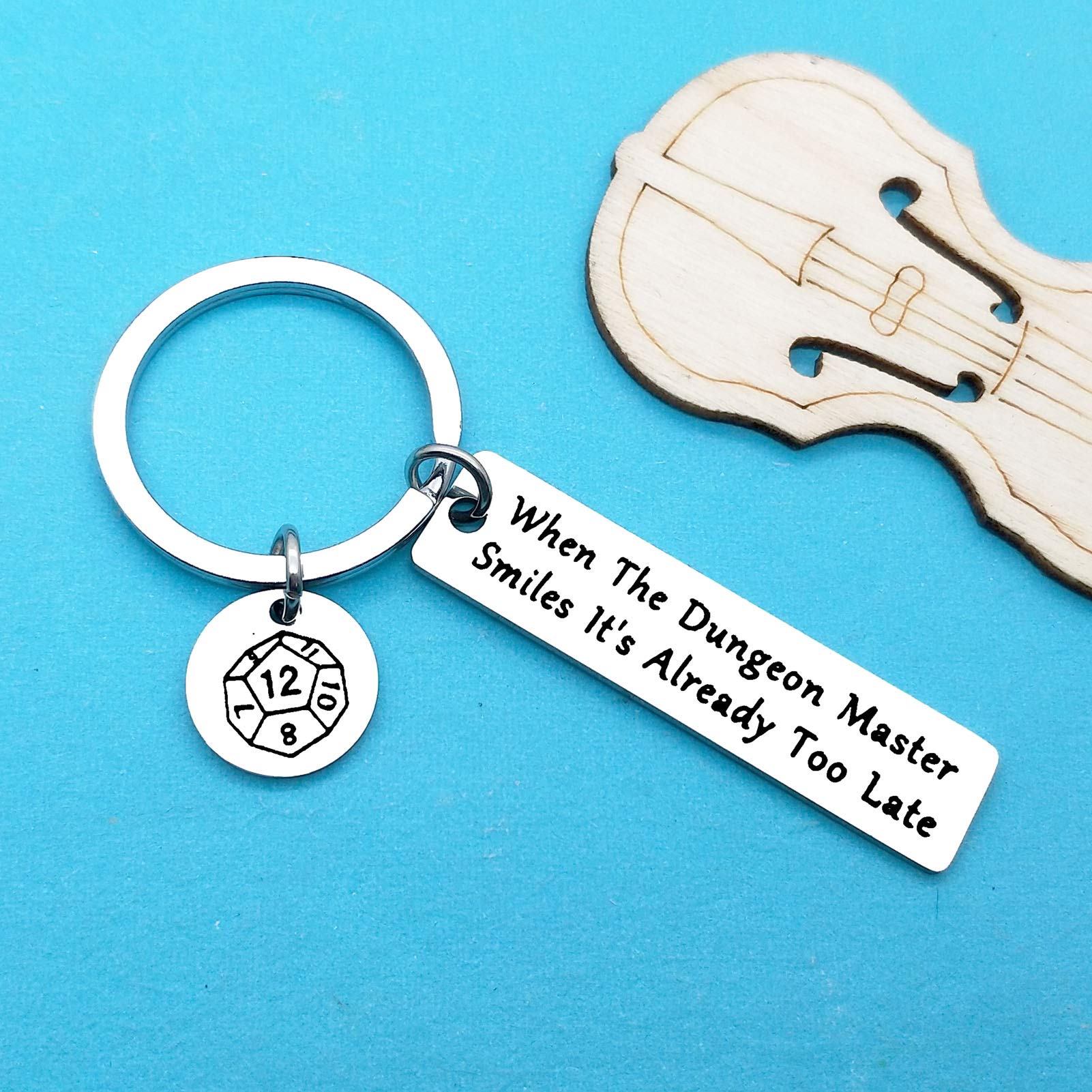 Xiahuyu Keychain Gift for Dungeon Master for DM Gift When The Dungeon Master Smiles It's Already Too Late Keychain Dungeons and Dragons Gift RPG Gift Gamer Gift for Dungeon Masters Fans Gift