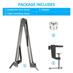 SoloCast Boom Arm Mic Stand, Adjustable Suspension Boom Scissor Arm Stand for HyperX SoloCast Gaming Microphone by SUNMON