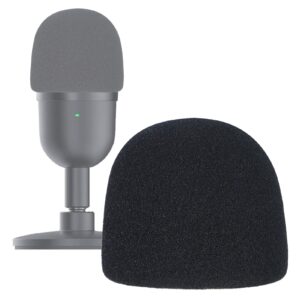 sunmon seiren mini pop filter foam cover - professional mic windscreen wind cover for razer seiren mini usb streaming microphone to minimise plosives