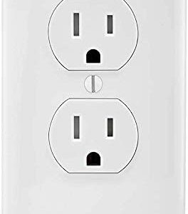 Leviton T5320-WMP M22-Straight Blade Tamper Resistant Duplex Receptacle, 125 V, 15 A, 2 Pole, 3 Wire, White, 2 Pack of 10