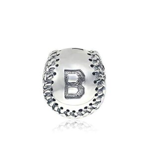 bolenvi baseball softball sports ball 925 sterling silver charm bead for pandora & similar charm bracelets or necklaces