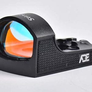 Ade Advanced Optics Stingray Compact Size Mini Red Dot Sight for RMR Footprint/Mounting Plate/Slide/Plate Optics Ready Pistol - 6MOA