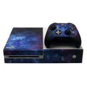 UUShop Protective Vinyl Skin Decal Cover for Microsoft Xbox One Blue and Purple Nebula(Upgraded)