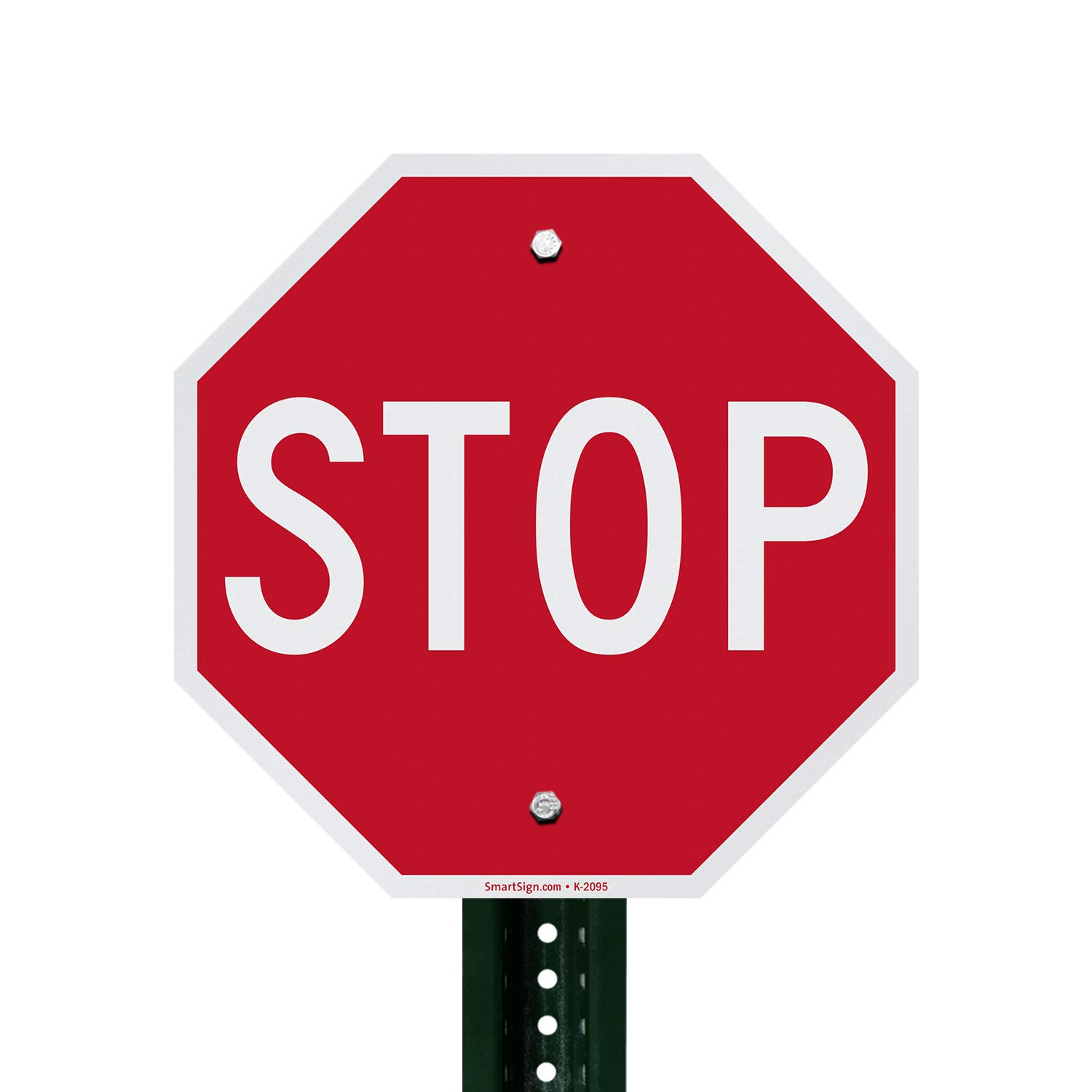 SmartSign “STOP” Sign | 12" x 12" Engineer Grade Reflective Aluminum (Pack of 2), Made in USA