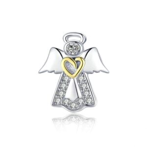 bolenvi guardian angel memorial 925 sterling silver charm bead pendant for pandora & similar charm bracelets or necklaces