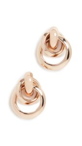 kenneth jay lane polished gold doorknocker pierced earrings