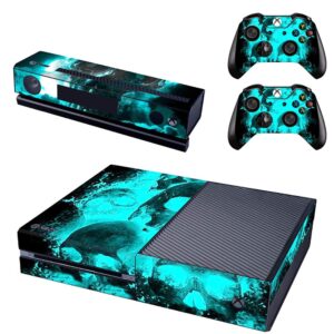 uushop protective vinyl skin decal cover for xbox one blue skulls