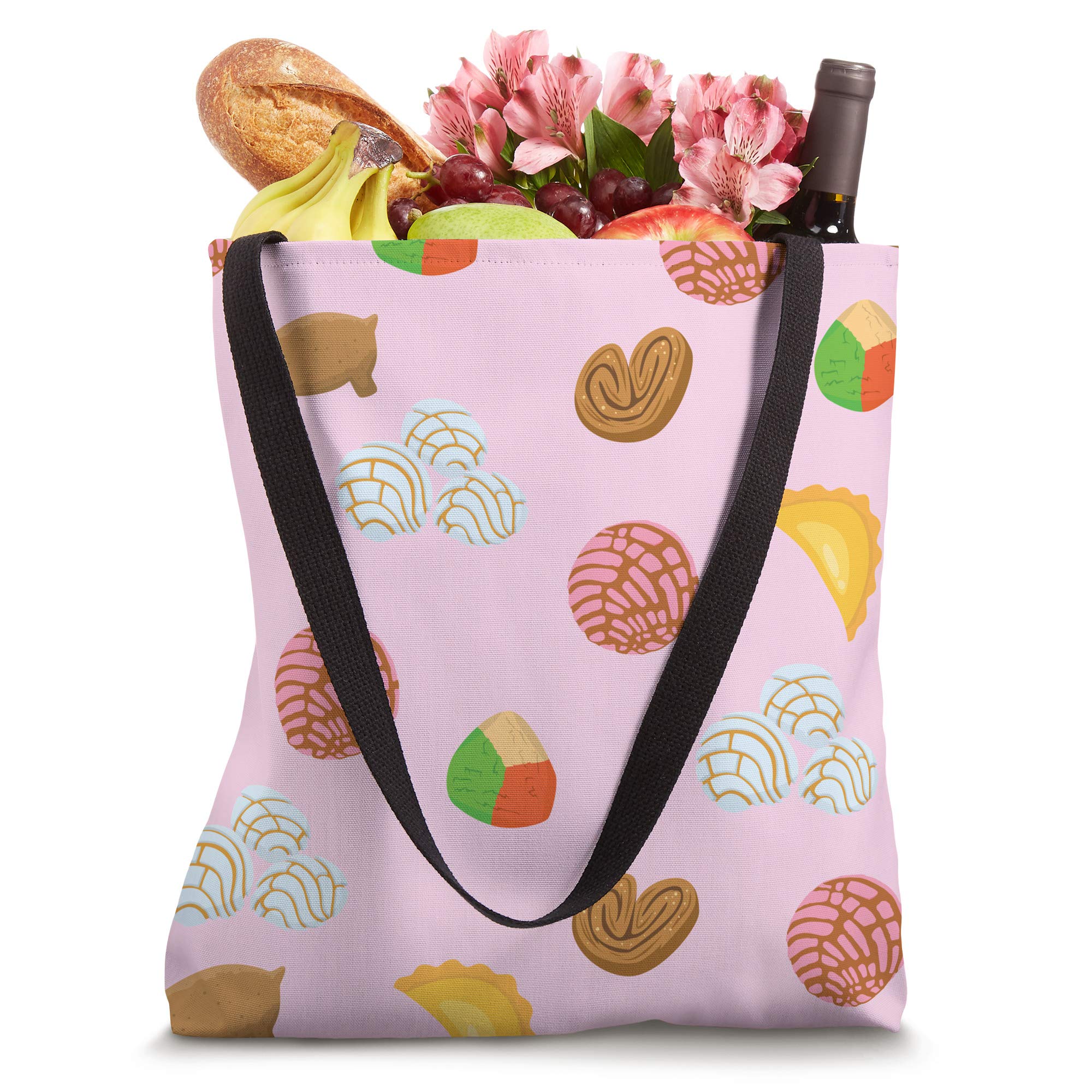 Conchas Pan Dulce Pattern on Pink Latina Gift Mexican Bakery Tote Bag