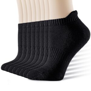 idegg 8 pairs ankle performance athletic running socks low cut sports tab socks for women and men