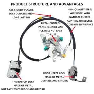 Dasbecan Car Rear Left Driver Side Door Lock Latch & Cable Assembly Compatible with Ford F250 F350 F450 F550 Super Duty 1999-2007 Replace# 6C3Z-28264A01-A