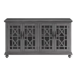 Martin Svensson Home Elegant TV Stand, 63" W x 35" H, Grey