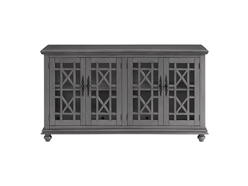 Martin Svensson Home Elegant TV Stand, 63" W x 35" H, Grey