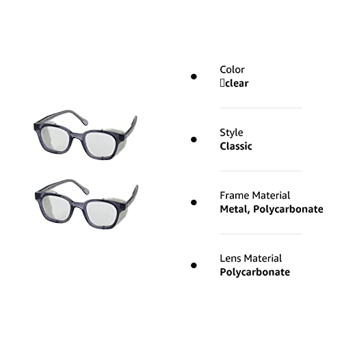 Bouton 249-5907-400 5900 Traditional Eyewear with Smoke Propionate Full Frame and Clear Anti-Scratch/Fog Lens (2)