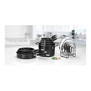 CUISINART N51-12BK SmartNest Nonstick Aluminum Nesting Cookware Set, 12 Piece, Black