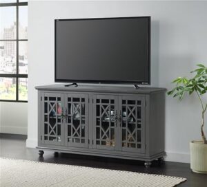 martin svensson home elegant tv stand, 63" w x 35" h, grey