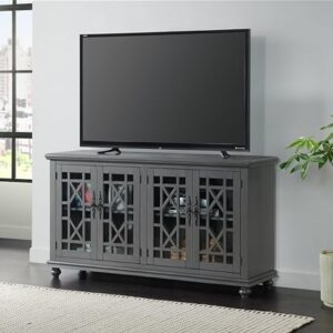 Martin Svensson Home Elegant TV Stand, 63" W x 35" H, Grey