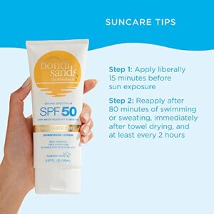 Bondi Sands Fragrance Free Sunscreen Body Lotion SPF 50 | Hydrating Broad Spectrum Protection, Sheer, Water Resistant | 5.07 Oz/150 mL