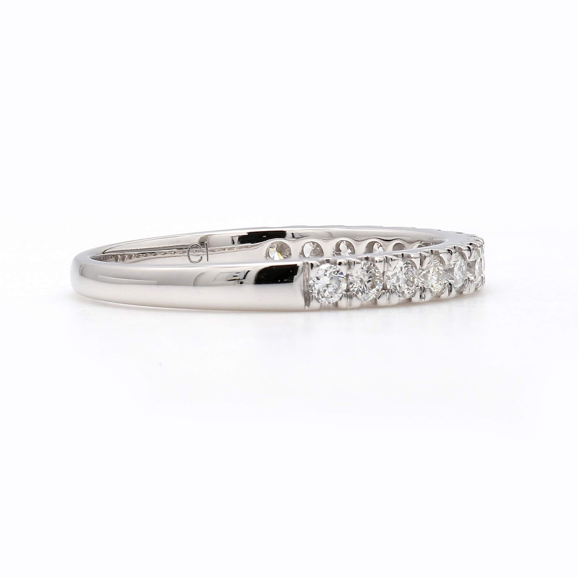 14k White Gold Lab-Created Diamond Wedding Ring Band (1/2 cttw, F-G Color, VS-SI Clarity) Size 6