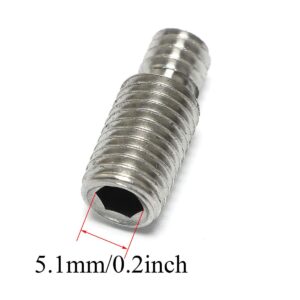 Pro Bamboo Kitchen Archery Bow Screw Bolt Bow Shock Absorber Counterweight Conversion Screw 1/4" to 5/16" Composite Pulley Bow Outdoor Competition Shooting Archery Nut Bolt