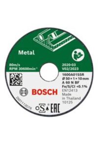 bosch 1600a01s5y 3 cutting discs (for metal, Ø 50 mm, accessories for easy cut & grind)