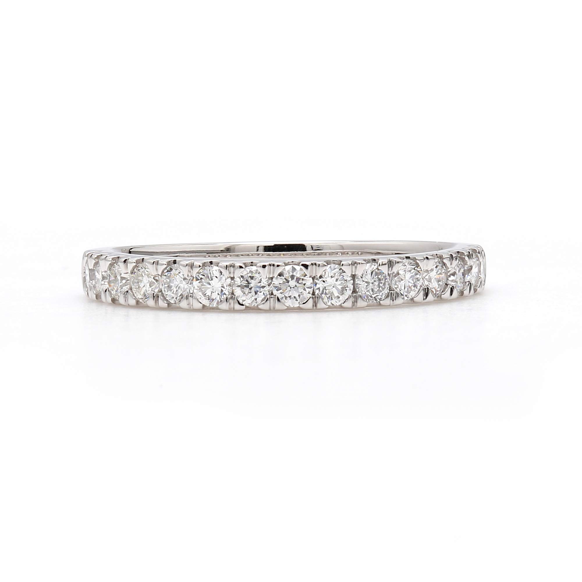 14k White Gold Lab-Created Diamond Wedding Ring Band (1/2 cttw, F-G Color, VS-SI Clarity) Size 6