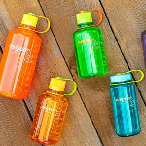 Nalgene Sustain Tritan BPA-Free Water Bottle Made with Material Derived From 50% Plastic Waste, 16 OZ, Wide Mouth, Cerulean Sustain