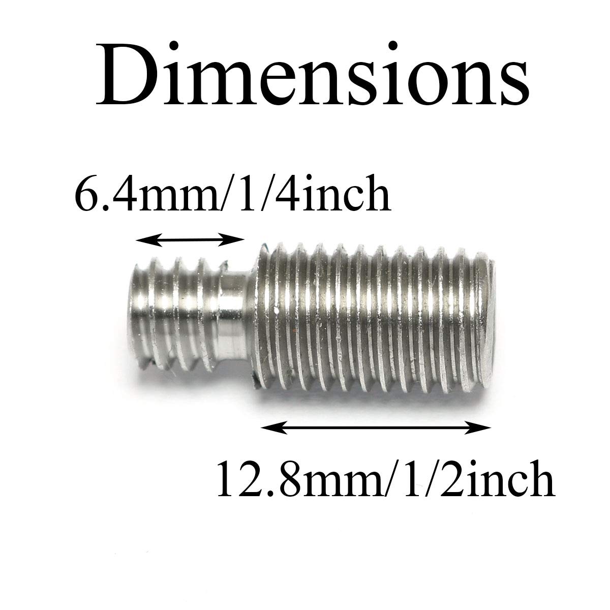 Pro Bamboo Kitchen Archery Bow Screw Bolt Bow Shock Absorber Counterweight Conversion Screw 1/4" to 5/16" Composite Pulley Bow Outdoor Competition Shooting Archery Nut Bolt