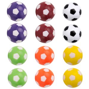 gse games & sports expert foosball table replacement balls, 36mm tabletop soccer football balls for foosball table accessories (multicolor-12 pack)