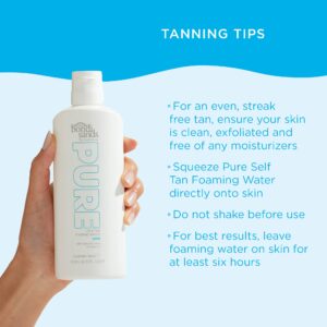 Bondi Sands PURE Dark Self-Tanning Foaming Water | Hydrates with Hyaluronic Acid for a Flawless Tan, Fragrance Free, Cruelty Free, Vegan | 6.76 Oz/200 mL